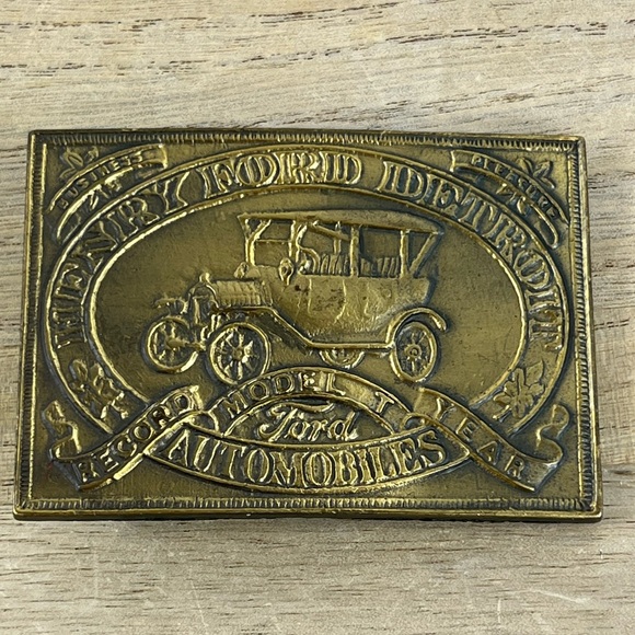 Henry Ford | Accessories | Vintage Henry Ford Belt Buckle Detroit ...